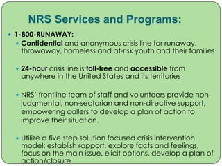 National Runaway Switchboard USA | PPTX