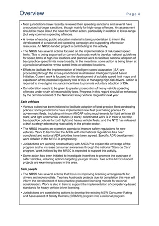 NRSS progress report | PDF | Auto Safety | Automotive