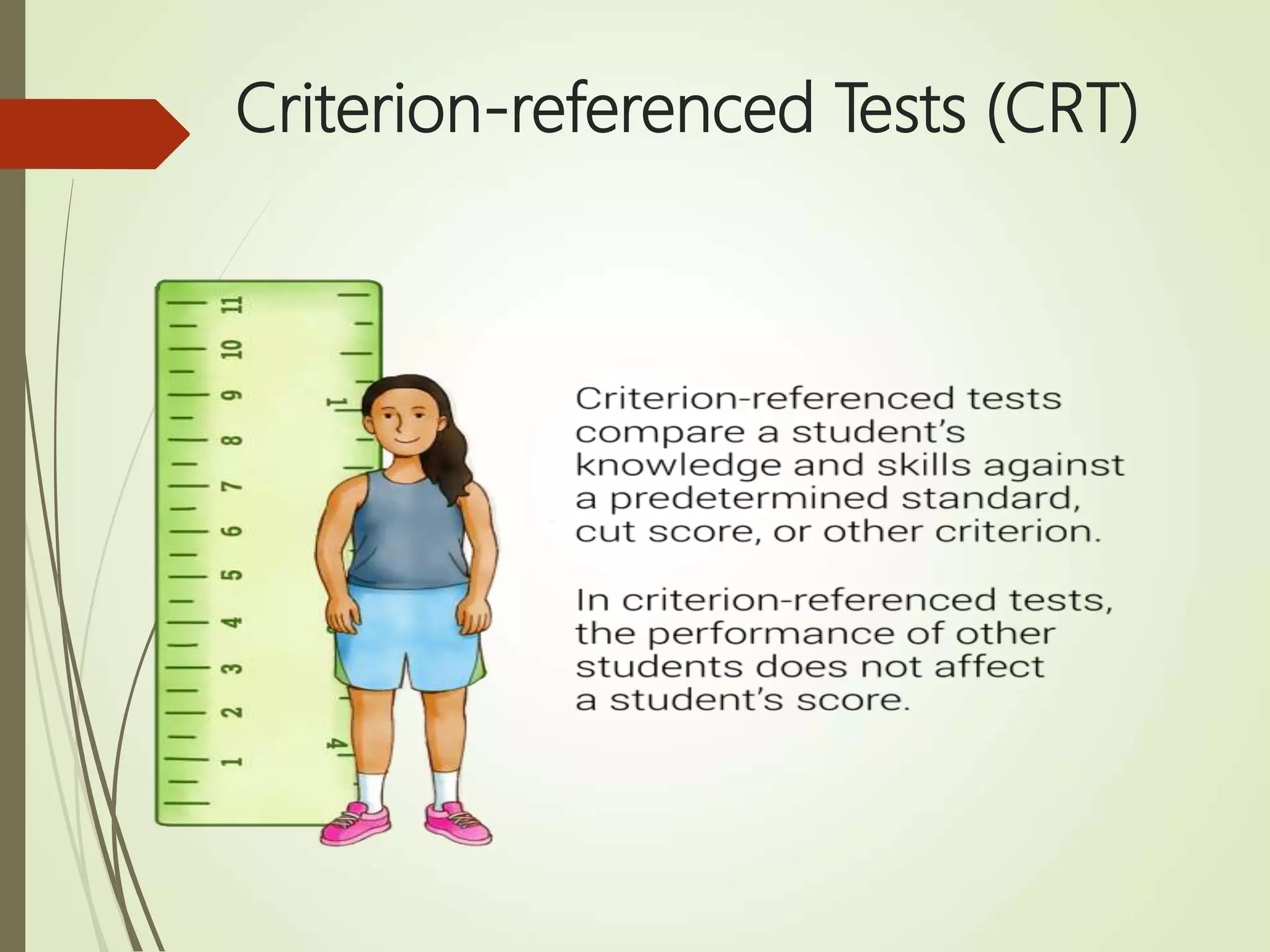 Norm referenced and Criterion Referenced Test | PPT