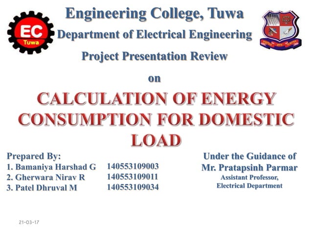 energy consumption calculator | PPTX