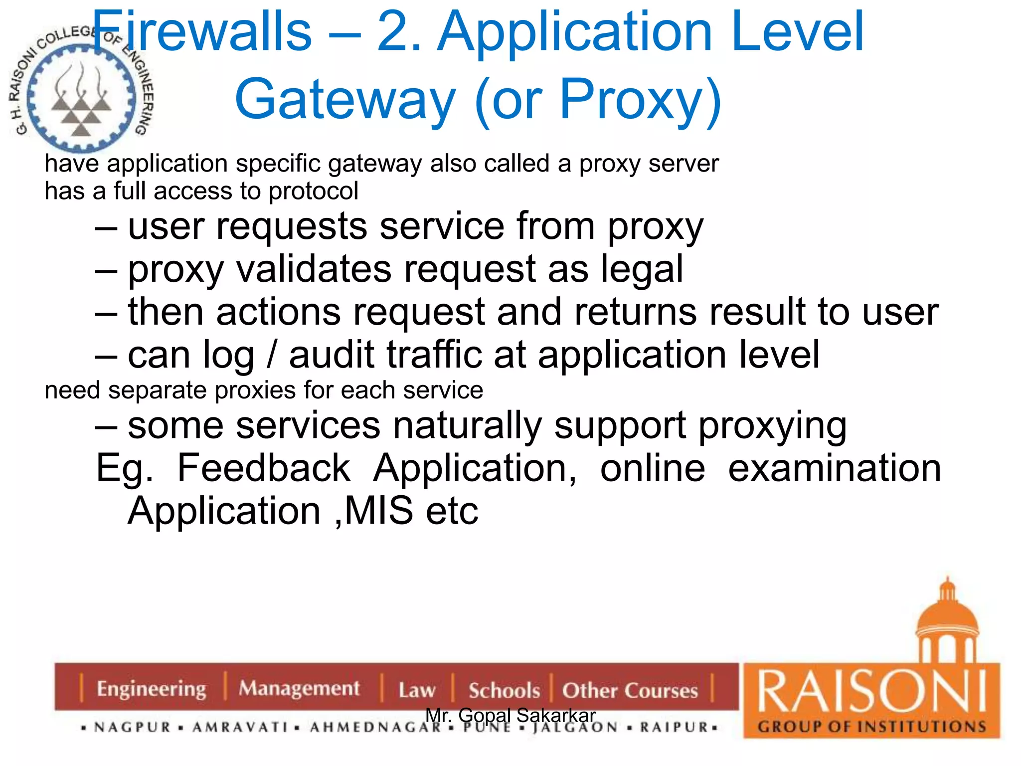 Firewall, Trusted Systems,IP Security ,ESP Encryption and ...