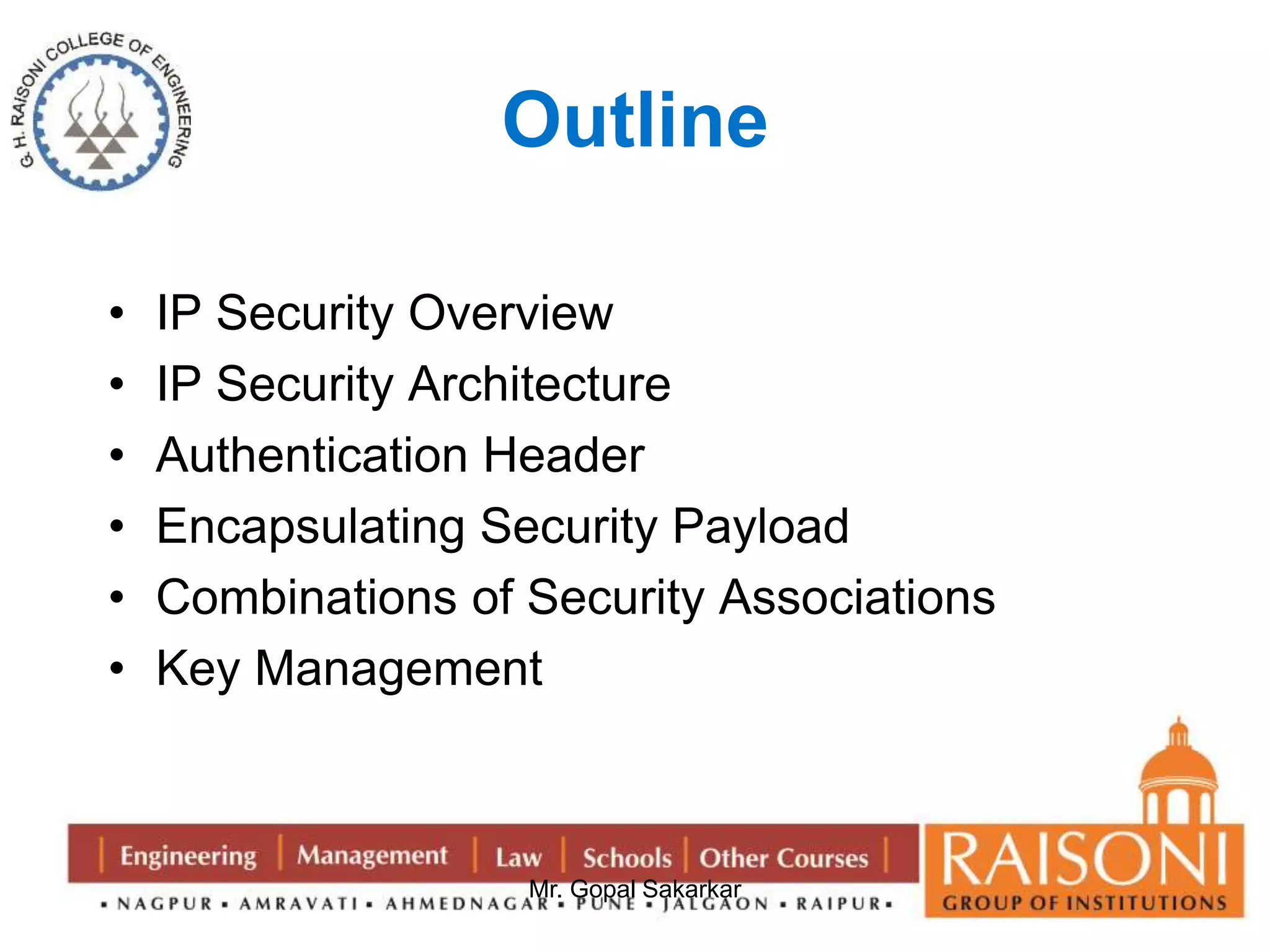 Firewall, Trusted Systems,IP Security ,ESP Encryption and ...