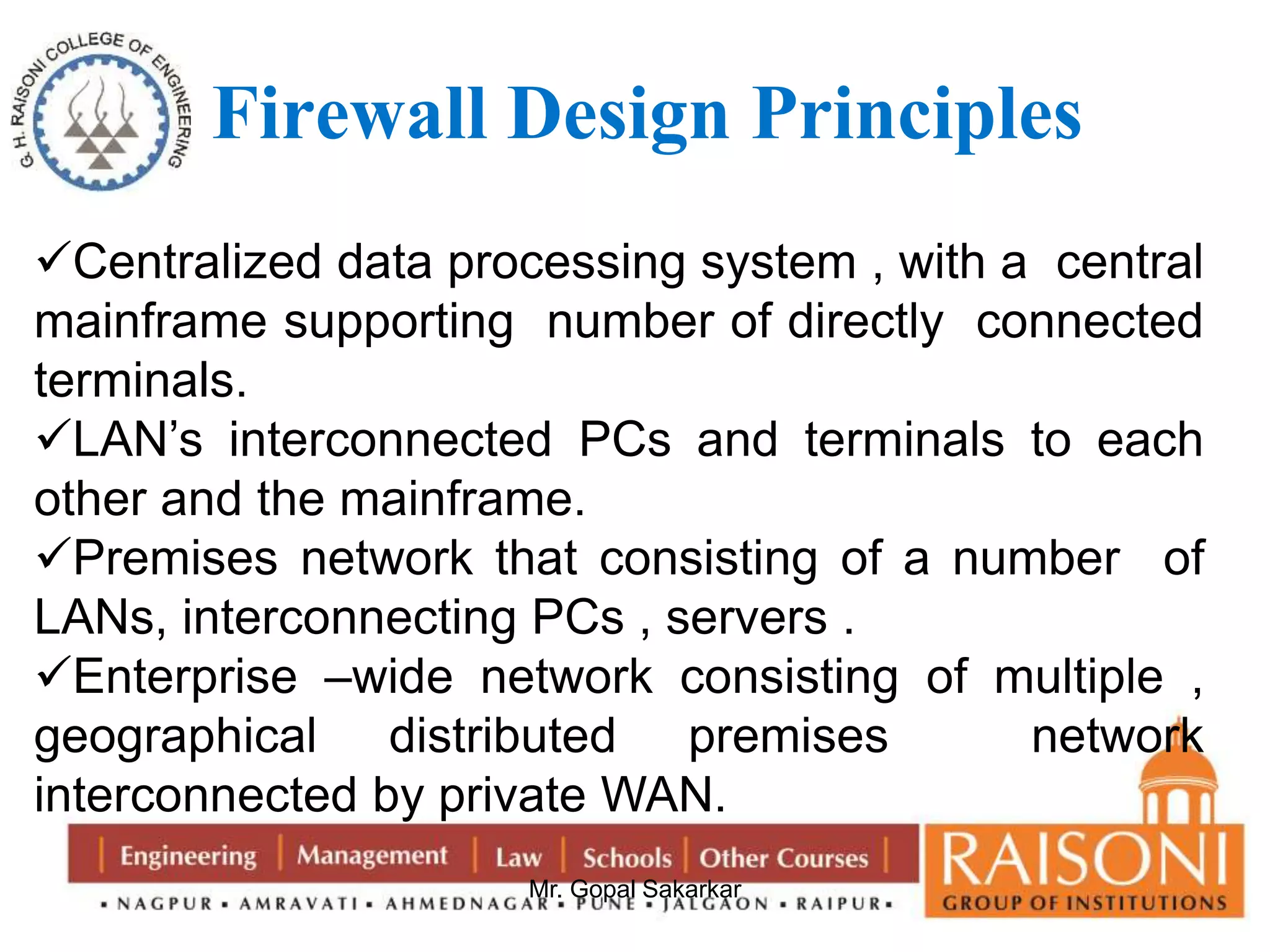 Firewall, Trusted Systems,IP Security ,ESP Encryption and ...