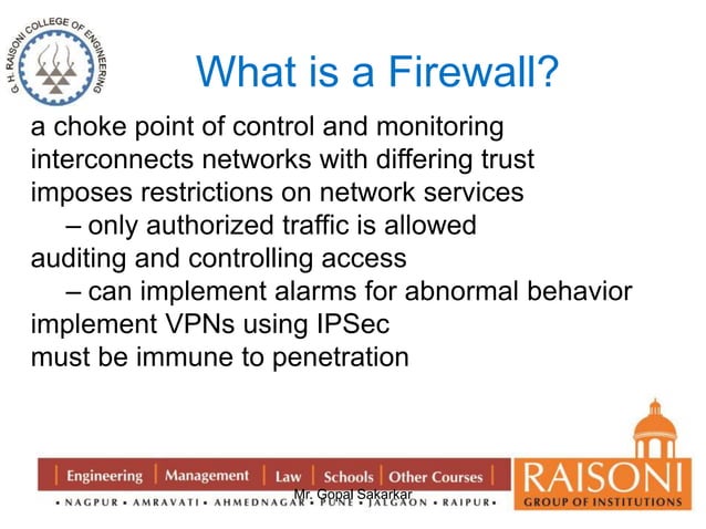 Firewall, Trusted Systems,IP Security ,ESP Encryption and ...