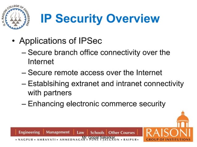 Firewall, Trusted Systems,IP Security ,ESP Encryption and ...