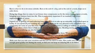 Rest and Sleep | PPTX | Sleep Disorders | Diseases and Conditions