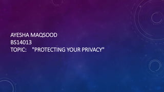 online privacy | PPT