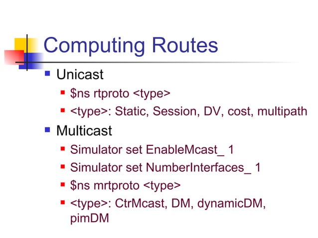 Ns 2 Network Simulator An Introduction | PPT | Computer Networking | Computing