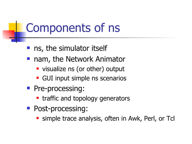 Ns 2 Network Simulator An Introduction | PPT | Computer Networking | Computing