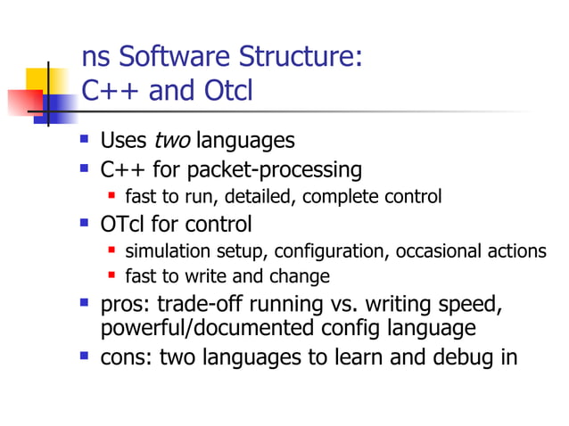 Ns 2 Network Simulator An Introduction | PPT | Computer Networking | Computing