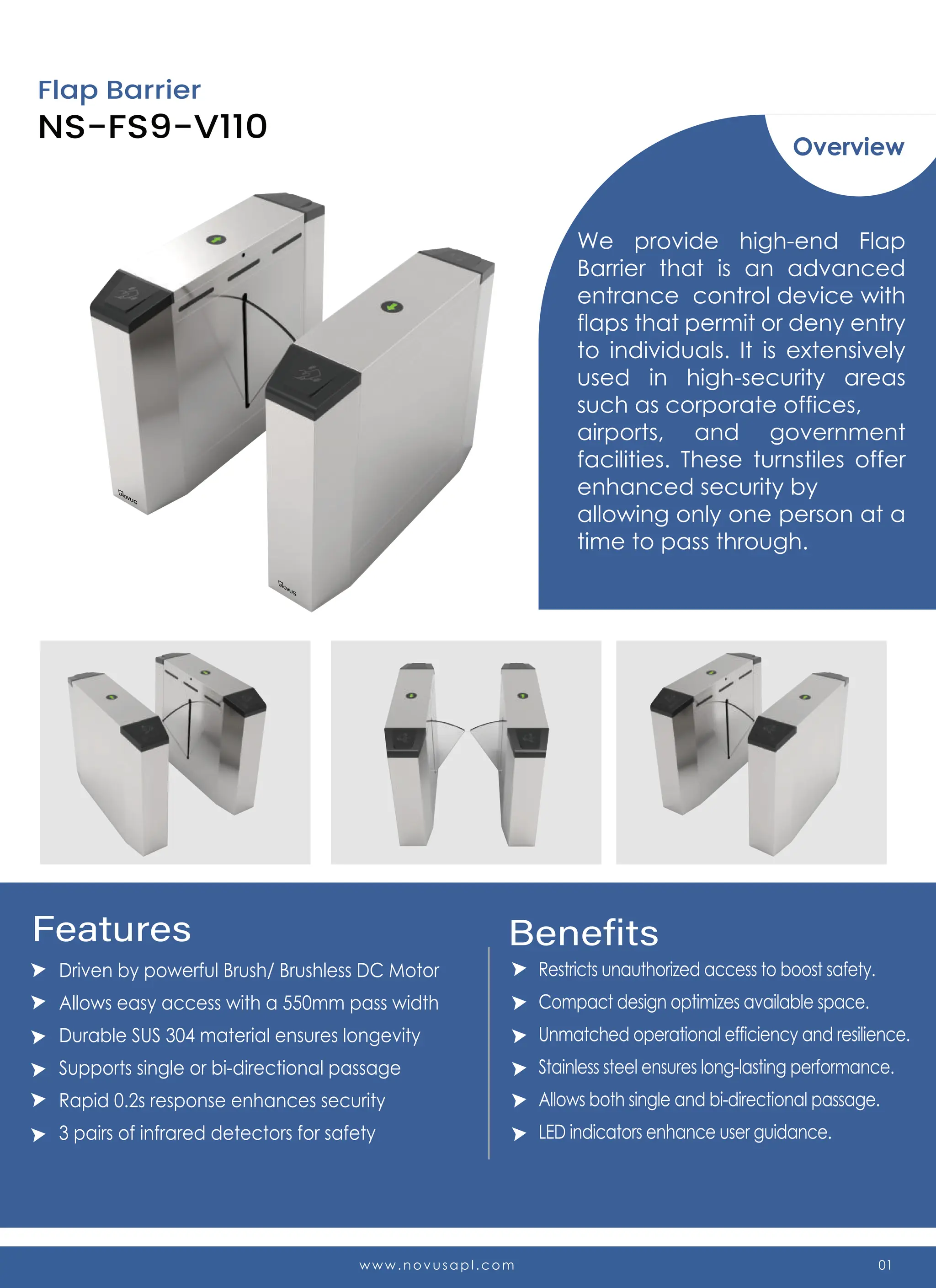Automatic flap barrier flap barrier turnstile | PDF