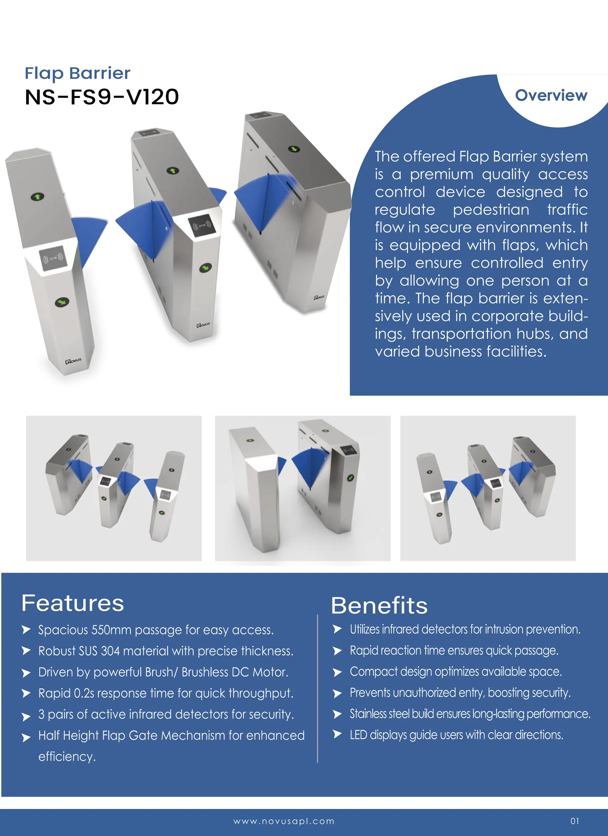 Automatic flap barrier system flap barrier | PDF