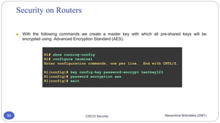 Network security on Cisco routers and switches | PDF