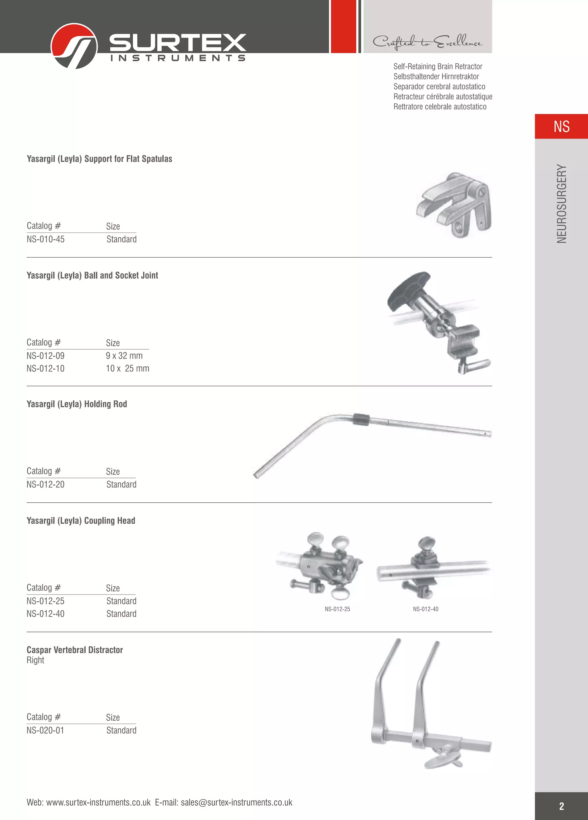 NEUROSURGERY INSTRUMENTS CATALOGUE | PDF