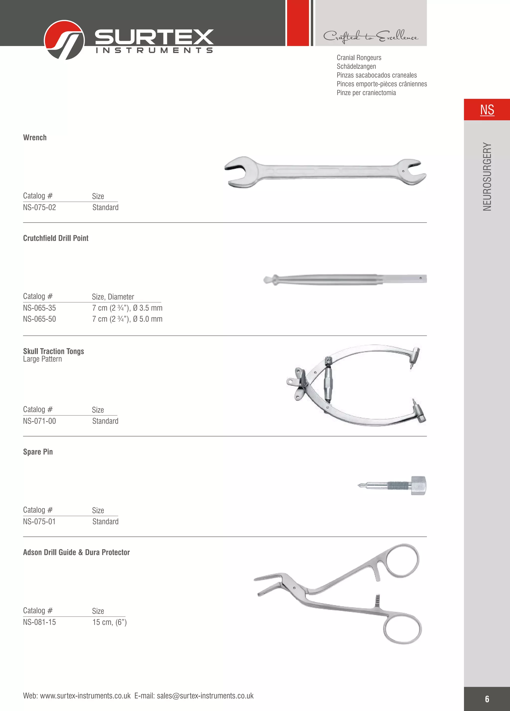 NEUROSURGERY INSTRUMENTS CATALOGUE | PDF