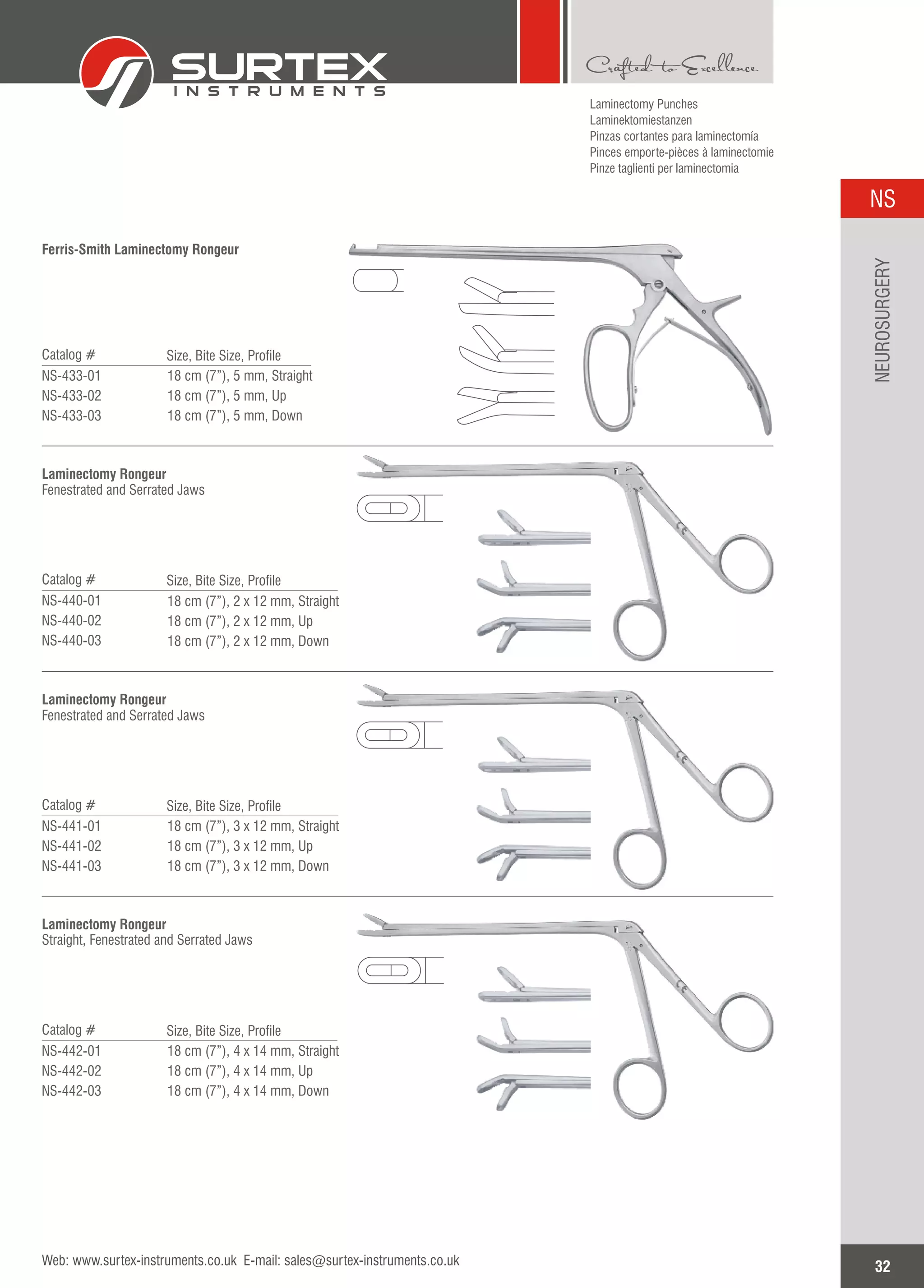 NEUROSURGERY INSTRUMENTS CATALOGUE | PDF