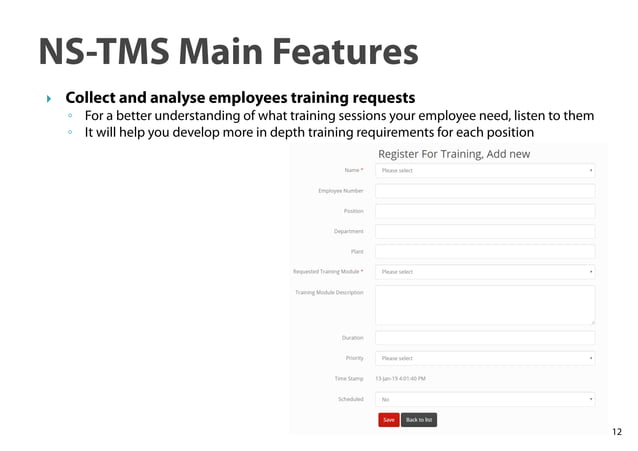 NS-TMS - Training Management Database | PDF