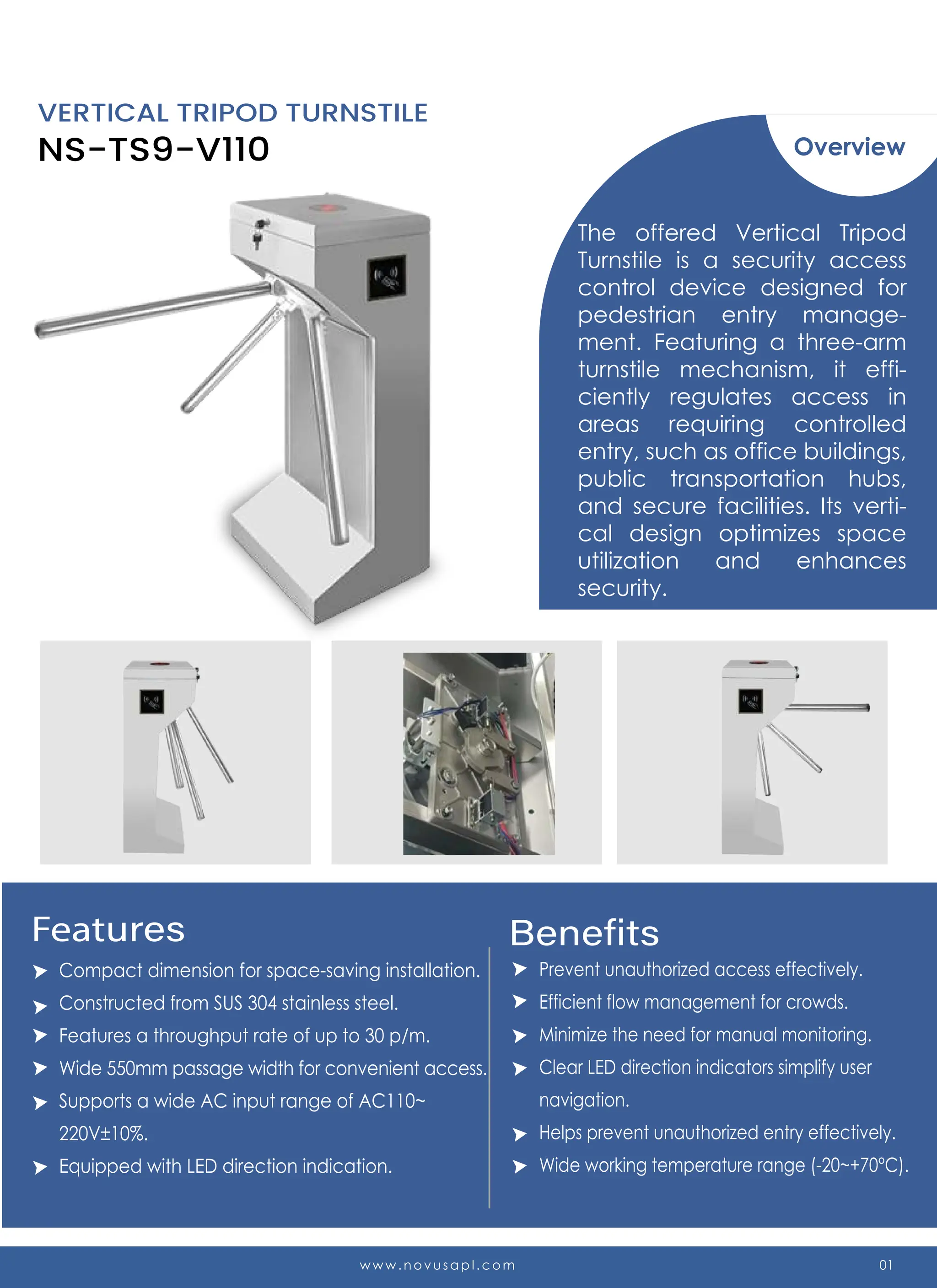 Vertical tripod turnstile Entrance Management System | PDF