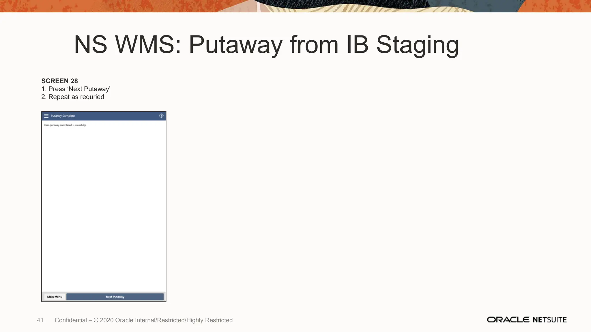 Netsuite - WMS Alignment Deck 2019_NOAM_WMS_EN | PPT