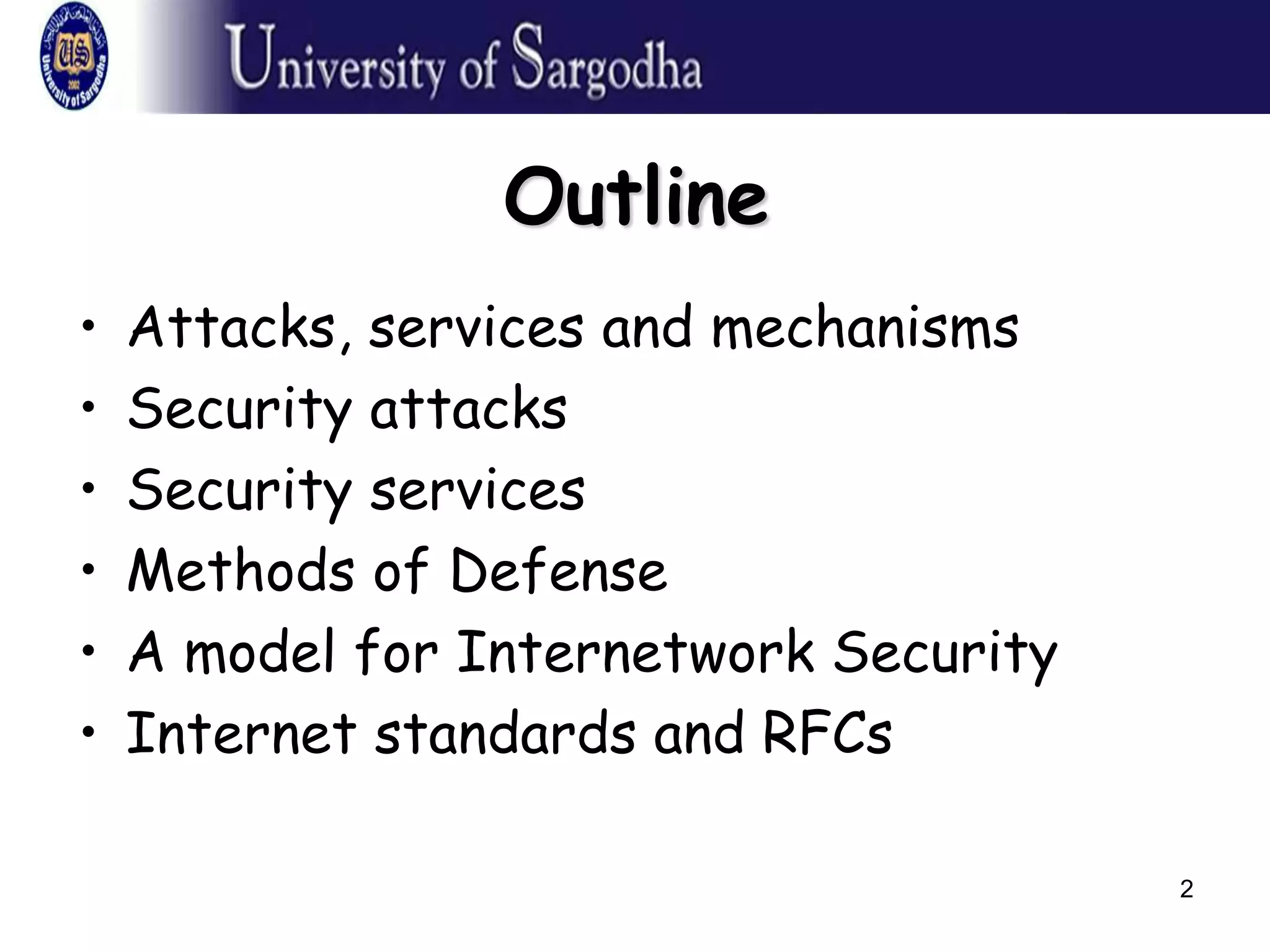 Chapter 1: Overview of Network Security | PPTX