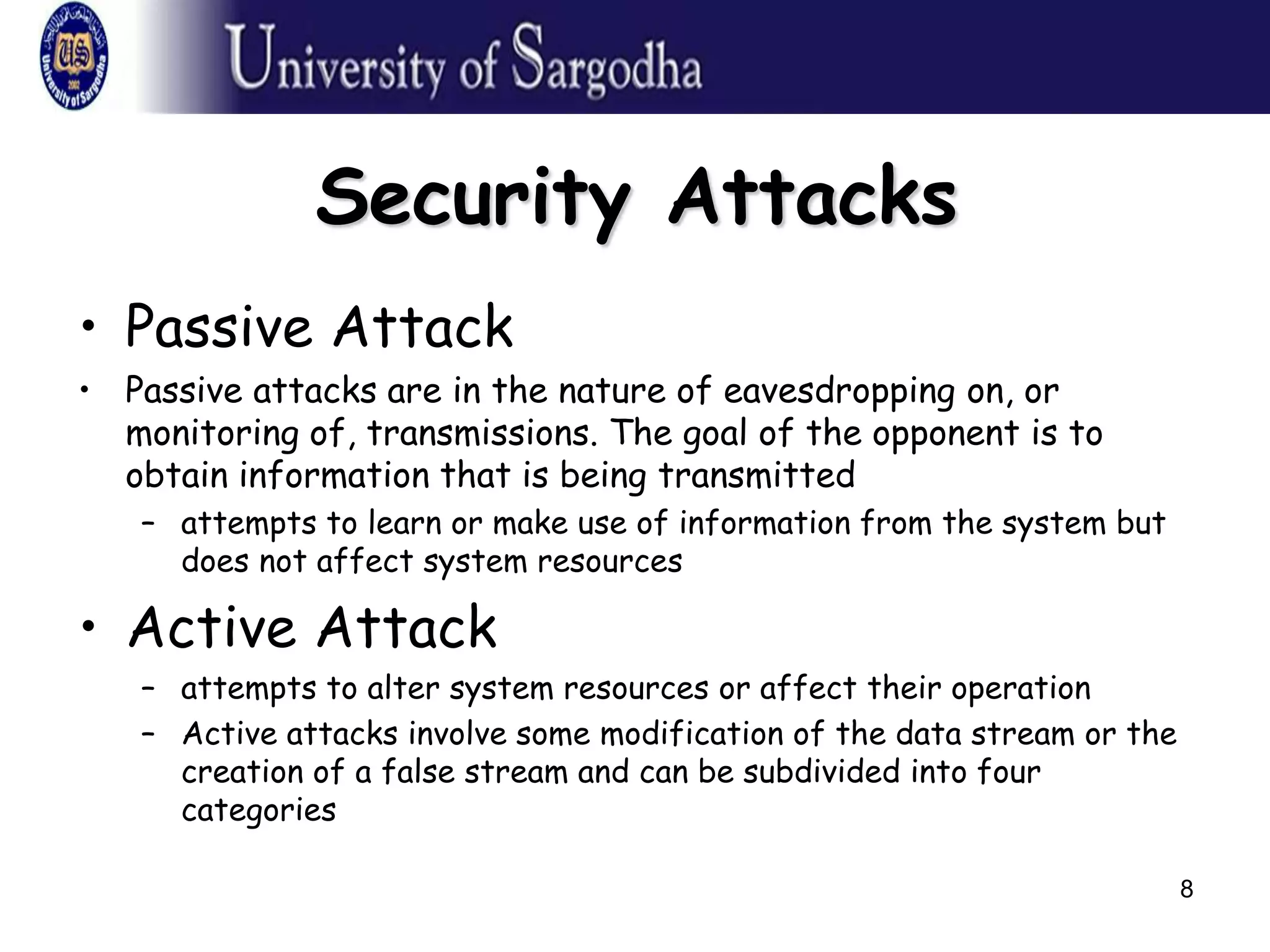 Chapter 1: Overview of Network Security | PPTX