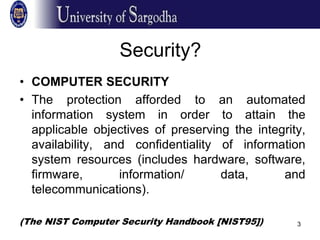 Chapter 1: Overview of Network Security | PPTX