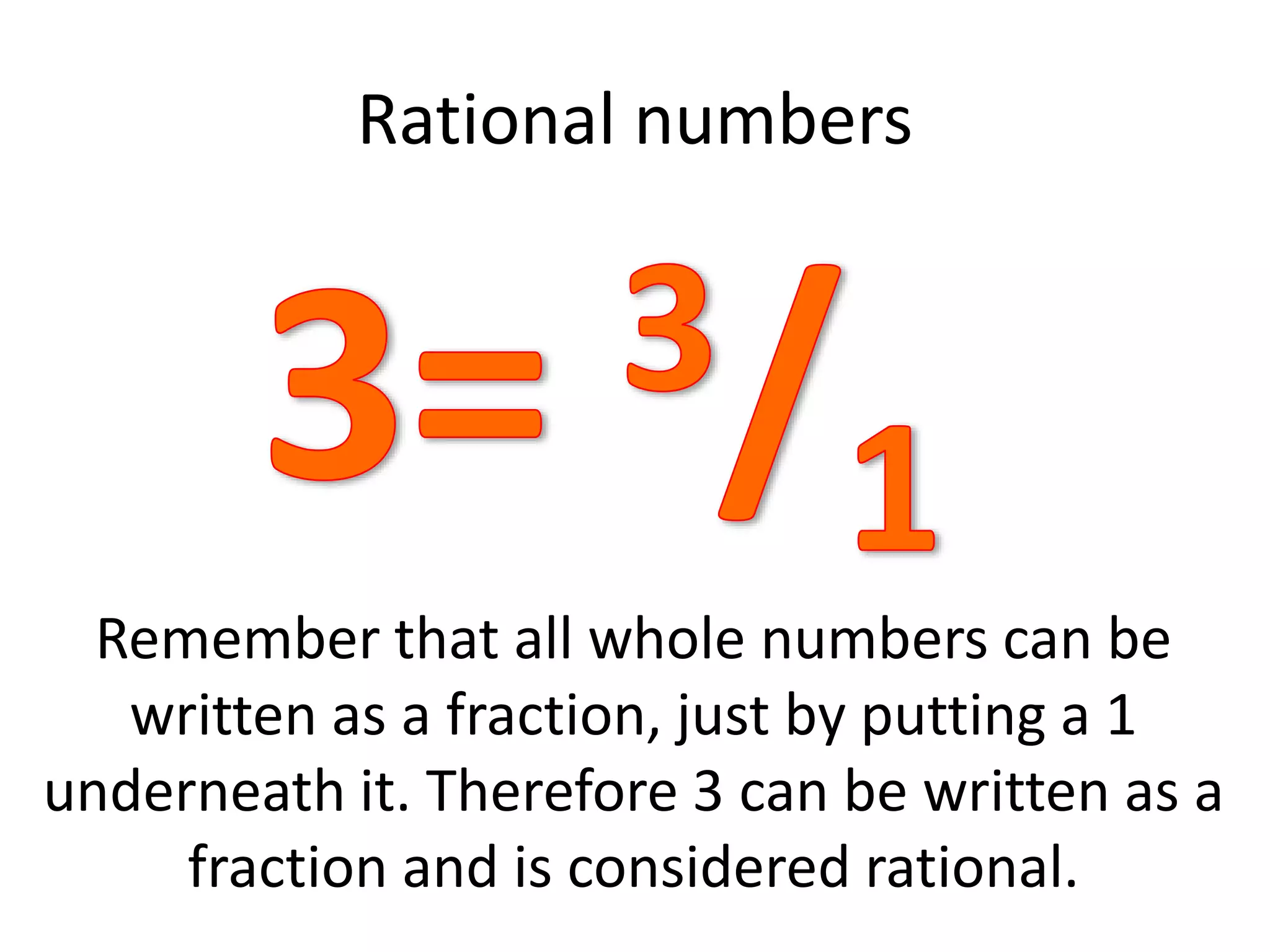 NS1: Rational and Irrational numbers | PPTX