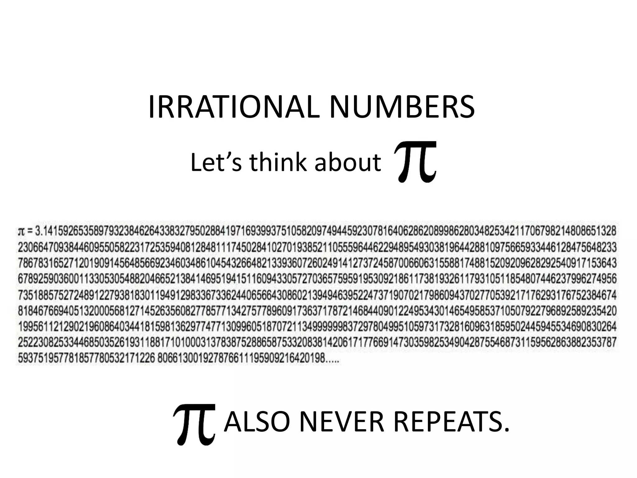 NS1: Rational and Irrational numbers | PPT