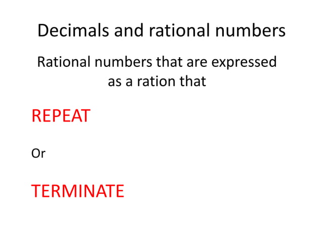NS1: Rational and Irrational numbers | PPTX