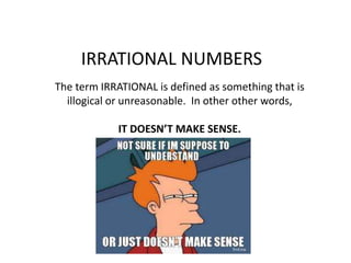 NS1: Rational and Irrational numbers | PPTX