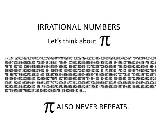 NS1: Rational and Irrational numbers | PPTX