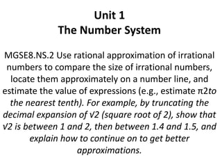 NS1: Rational and Irrational numbers | PPTX