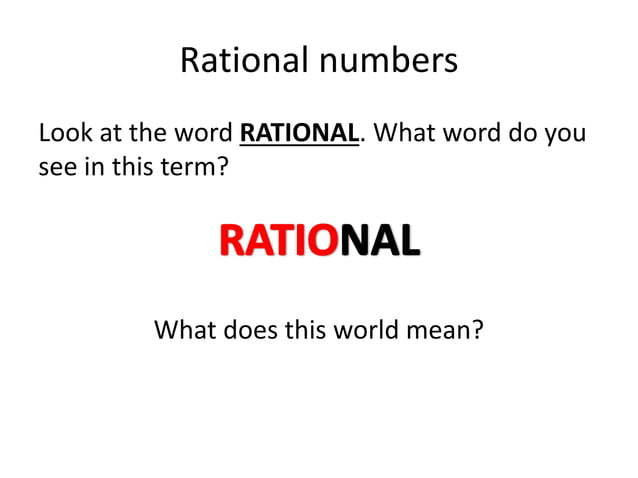 NS1: Rational and Irrational numbers | PPTX