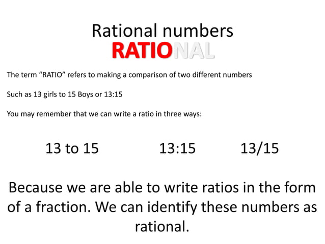 NS1: Rational and Irrational numbers | PPTX