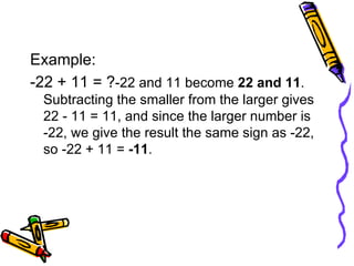Ns 1.2 add-subtracting integers | PPT