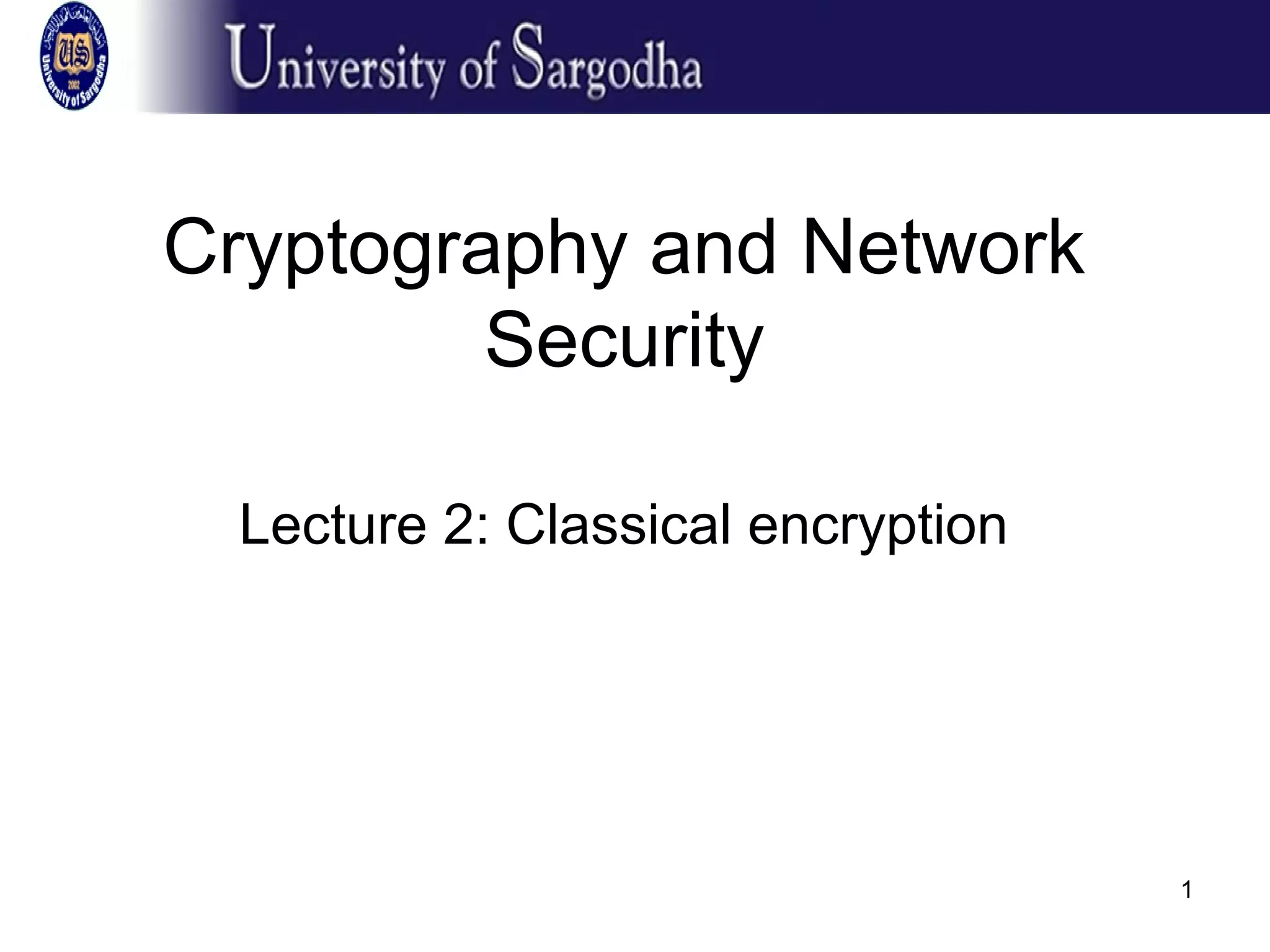 Classical Encryption | PPT