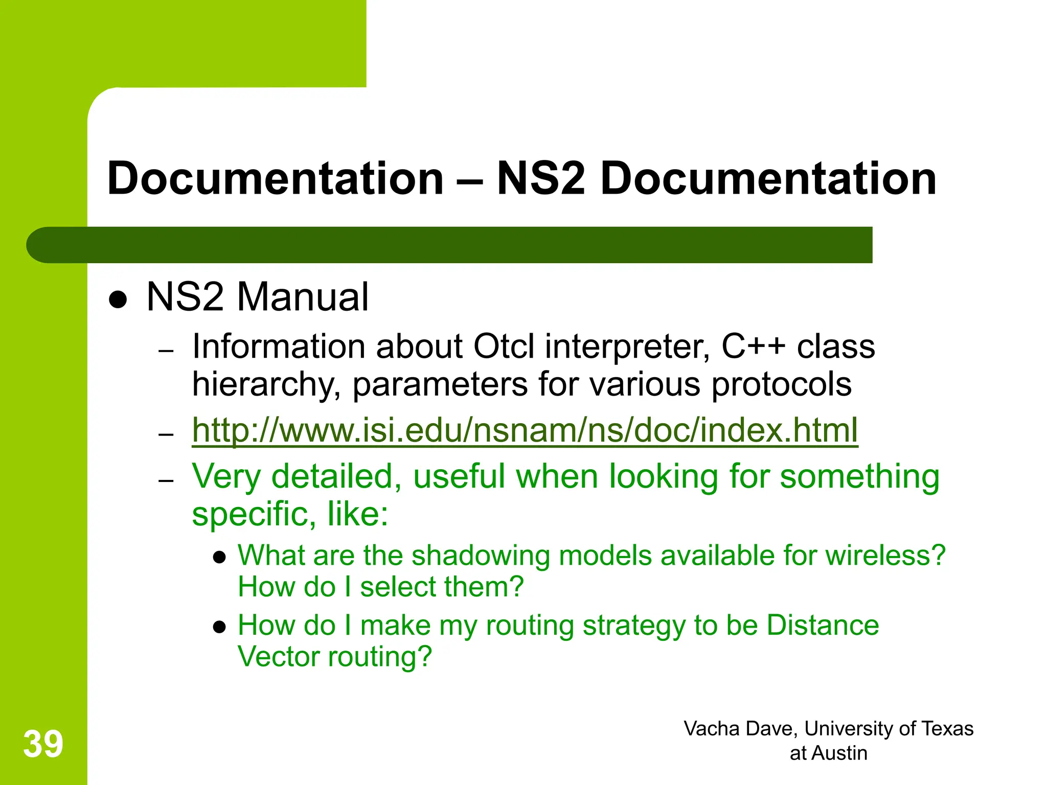 NS2 Overview - Network Simulator Tutorial | PPT