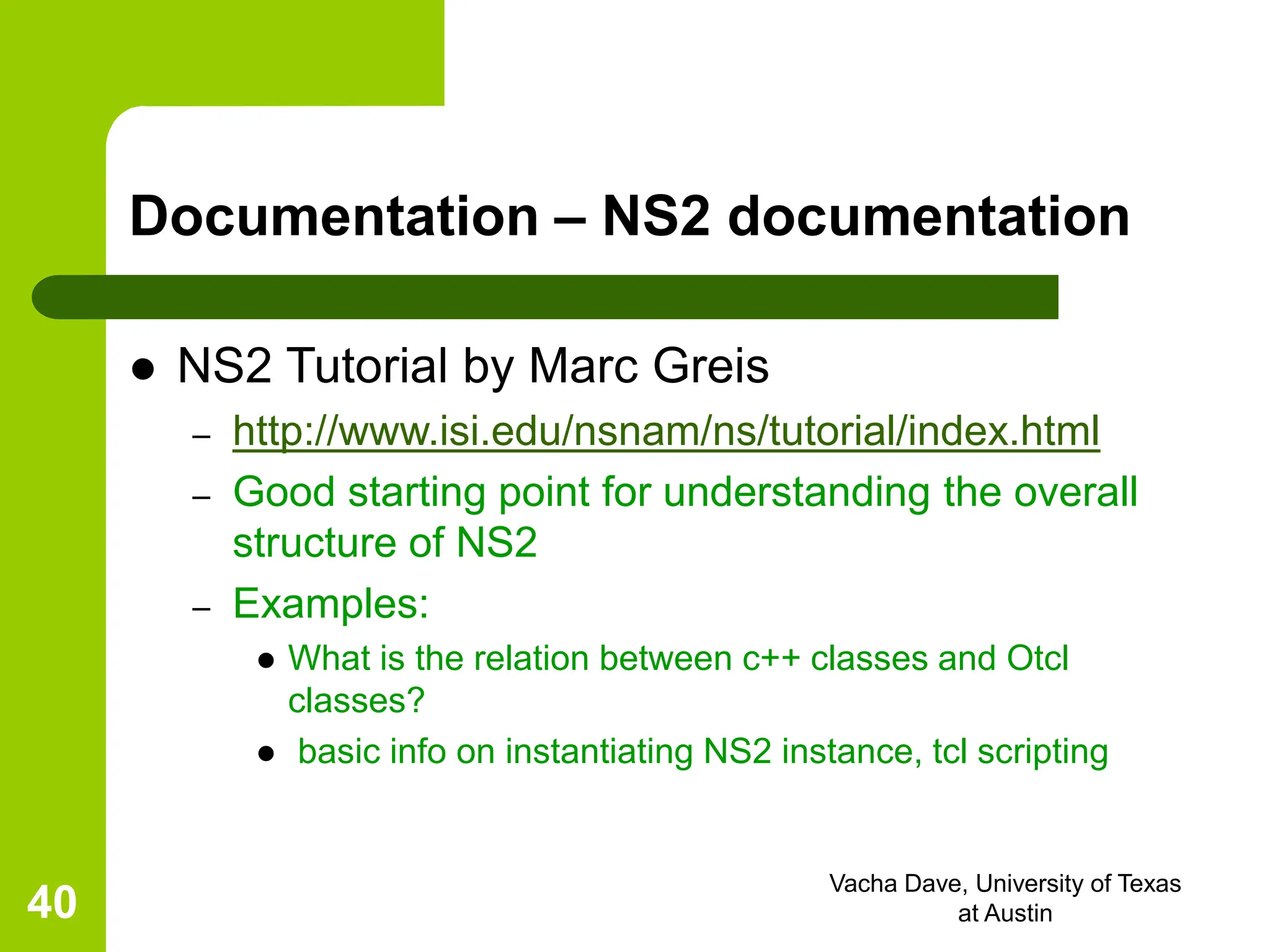 NS2 Overview - Network Simulator Tutorial | PPT