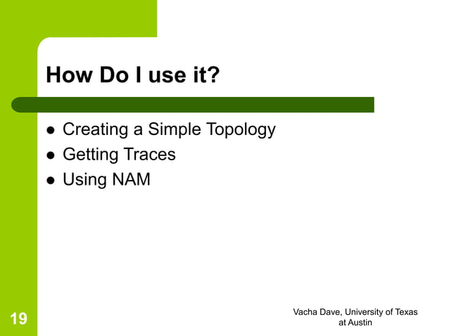 NS2 Overview - Network Simulator Tutorial | PPT