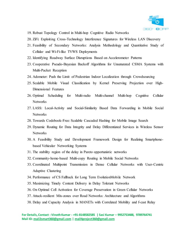 NS2 IEEE M.E/M.Tech PROJECTS 2014-15 | PDF