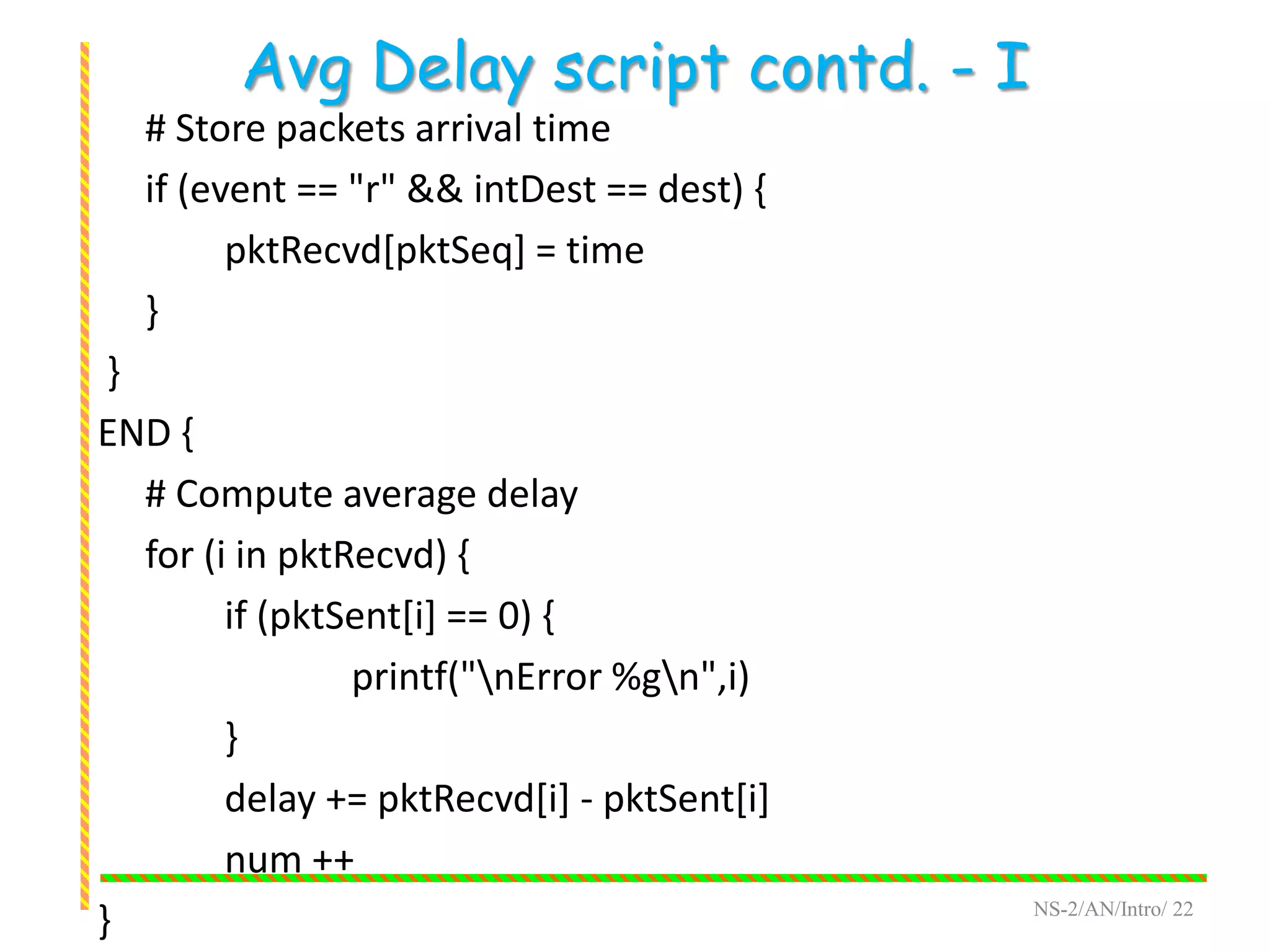 Ns2 Awk And Gnuplot Part Iii Ppt