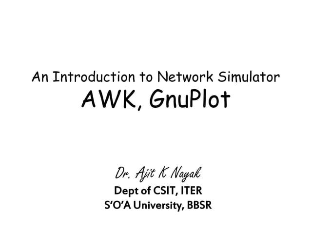 NS2: AWK and GNUplot - PArt III | PDF
