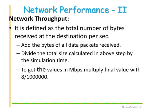 NS2: AWK and GNUplot - PArt III | PPT NS2: AWK and GNUplot - PArt III | PPT