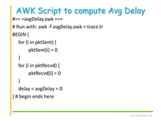 NS2: AWK and GNUplot - PArt III | PDF