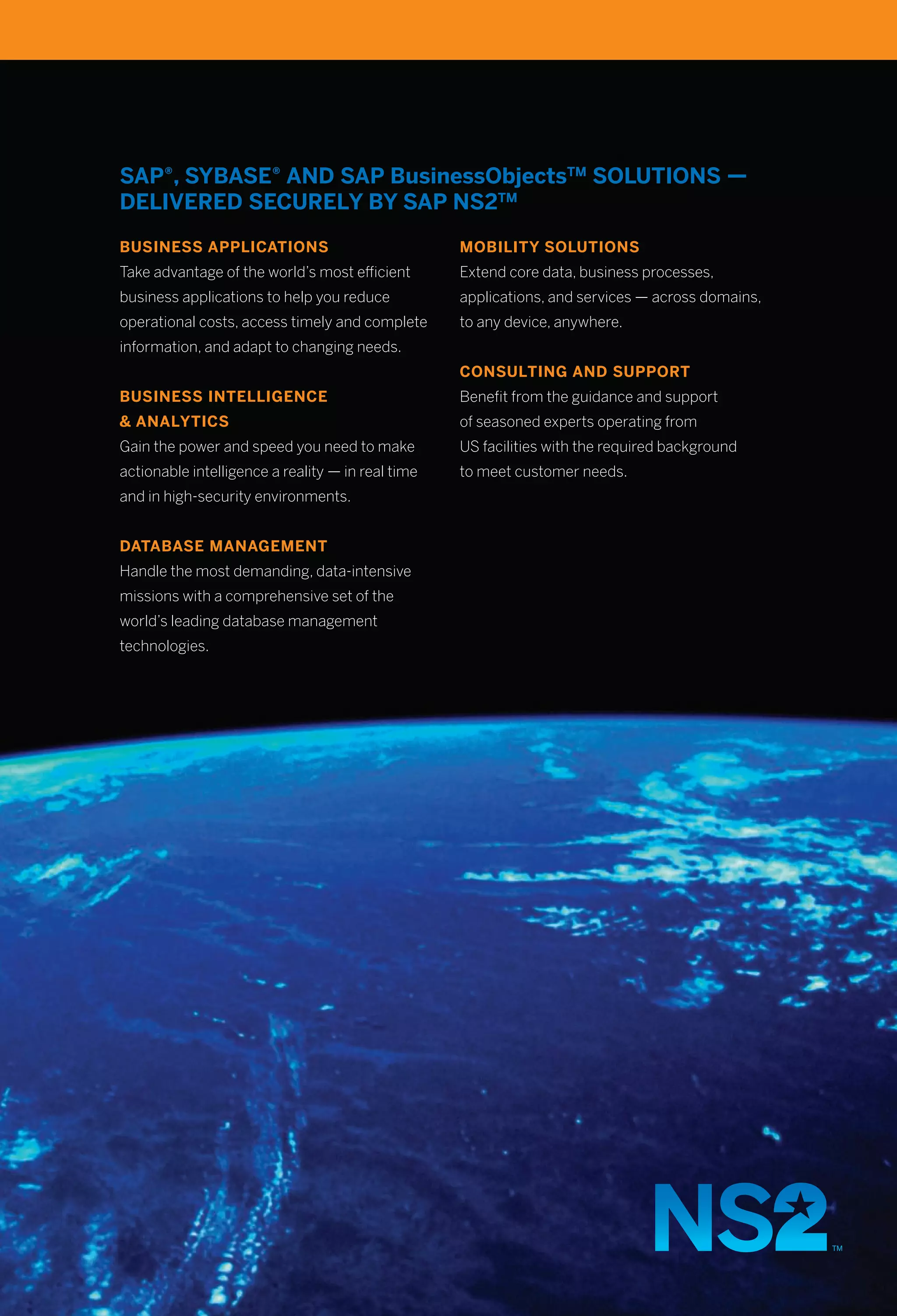 SAP NS2 Brochure | PDF