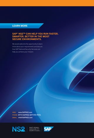 SAP NS2 Brochure | PDF