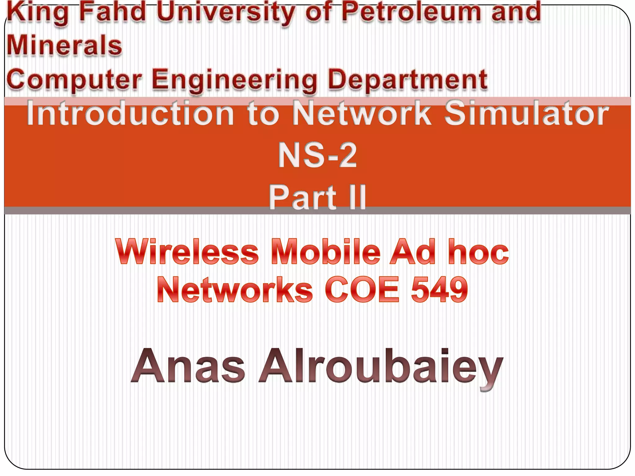 Ns2 introduction 2 | PPT | Free Download