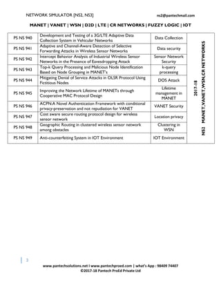 Pantech Ns2 projects 2017 18 | PDF