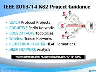 NS2 Projects Source Code NS2 Projects 2013 Wireless Sensor Networks Cognitive Radio Networks | PPT