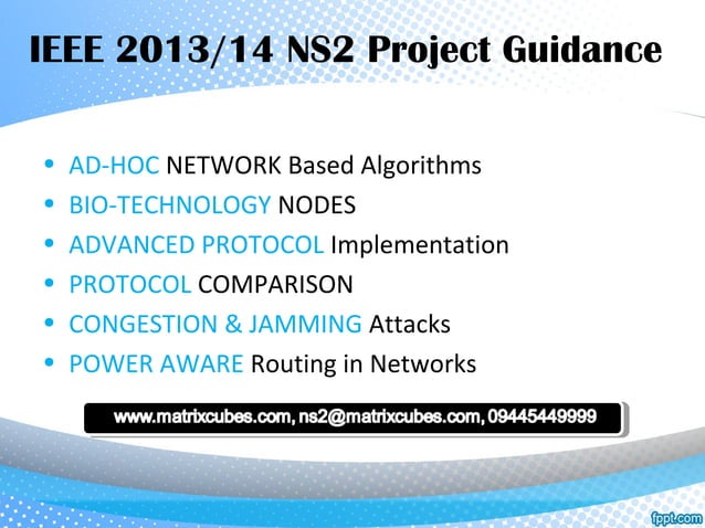 NS2 Projects Source Code NS2 Projects 2013 Wireless Sensor Networks Cognitive Radio Networks | PPT